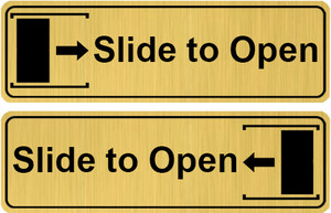 Klowage Side to open Golden High Grate Acrylic Sign Board Emergency ...