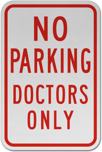 RLDigitalUnits NO PARKING DOCTORS ONLY SIGN BOARD Emergency Sign Price ...