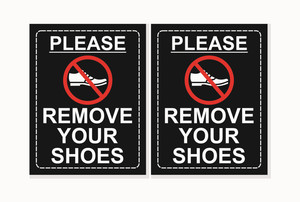 GOODPRINTZONE Please Remove Your Shose Sign Board Size 8.5X11" Inch ...