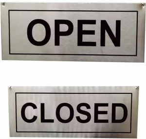 CROCKNDINE OPEN CLOSE, Hanging Sign Board Two Sided Printed and Sturdy ...