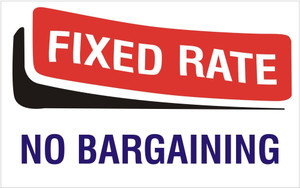 signEver Fixed Rate No Bargaining Sign Board For Factory Lodges Banks ...