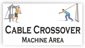 voorkoms Cable Crosseover Machine Board For Gym, Gym Section Sign Board ...