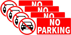 VAAIMAI Car No Parking Sticker, UV Printed, 12X4 Inch Vinyl Sticker ...