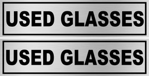 surmul Used Glasses Sign Board Multicolor Sunboard 8x2 Inch Emergency ...