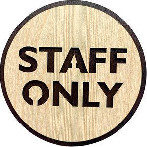 MARUTI ENT Staff Only Wooden Sign Board | Laser Cut MDF | 7MM Thickness ...