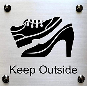 TRACY SIGNBOARDS Keep Outside Your Shoes Emergency Sign Price in India ...