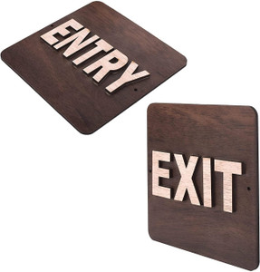 voldot ENTRY EXIT WOODEN SING BORD Emergency Sign Price in India - Buy ...