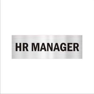 Mindcraftz HR Manager Acrylic sign board 12 x 4 inches 2mm thick Silver ...