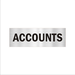 Mindcraftz Accounts Acrylic sign board 12 x 4 inches 2mm thick Silver ...