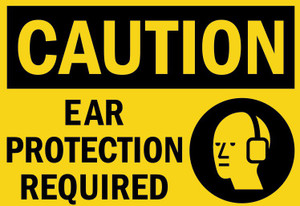 RLDigitalUnits CAUTION EAR PROTECTION REQUIRED SIGN BOARD Emergency ...