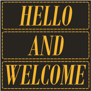GOODPRINTZONE Hello And Welcome signboard Home And Office Door Signs ...