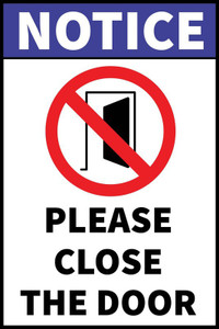 VAAIMAI Please Close The Door Notice Sticker Rust Resistant, Self ...