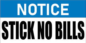 voorkoms Notice Stick No Bills Sign Board Self Adhesive Multicolor ...