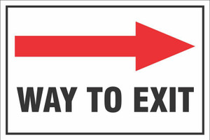 Modal Enterprise Way to Exit 18x12 inch Foam Board Emergency Sign Price ...