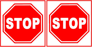 voorkoms Stop Sign Board For School, Colleges, Road, Traffic Multicolor ...