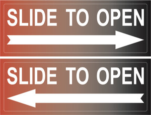 GOODPRINTZONE Slied To Open Door Sticker size 3X6"Inch Pack Of 6 Pcs ...