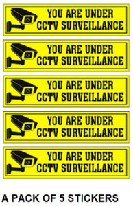 MOHAN AGENCIES YOU ARE UNDER CCTV SURVEILLANCE - A PACK OF 5 STICKERS ...