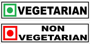 Ordershock Vegetarian And Non Vegetarian Sign Board For Home, Kitchen ...