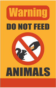 Ordershock Warning Do Not Feed Animals Sing Board For Zoo Area Sing ...
