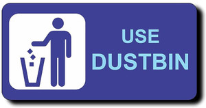 StarLaser Use Dustbin Sign Board for Office, Home, Industry, Public ...