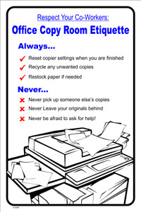 SANAPRINTS OFFICE COPY ROOM ETIQUETTE Emergency Sign Price in India ...