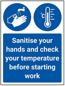 RLDigitalUnits Sanitise your hands and check your temperature before ...