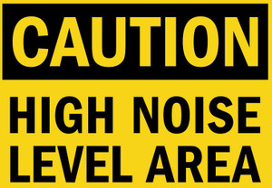 RLDigitalUnits CAUTION HIGH NOISE LEVEL AREA SIGN BOARD Emergency Sign ...