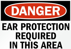 RLDigitalUnits DANGER EARPROTECTION REQUIRED IN THIS AREA SIGN BOARD ...
