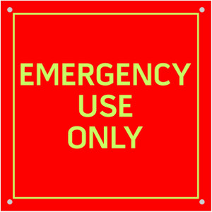 Pushp EMERGENCY USE ONLY Emergency Sign Price in India - Buy Pushp ...