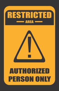 voorkoms Restricted Authorized Person OnlySign Board For Construction ...