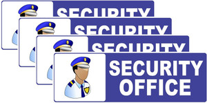 VAAIMAI Security Office Sticker, Vinyl UV Printed, 12X4 IN, Safety ...