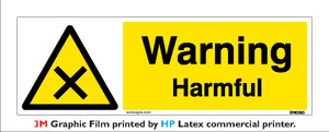 SUNSIGNS Sun-Signs - Warning Harmful Signages, Size 450X150MM Emergency ...