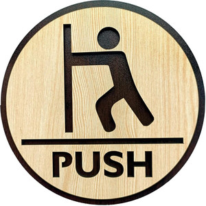 MARUTI ENT Push Wooden Sign Board | Laser Cut MDF | 7MM Thickness ...