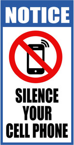 surmul Silence Your Cell Phone Sign Board For Office, Colleges ...