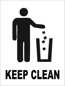 signEver Keep Clean Dustbin Sign Board For Banks Office School Hospital ...