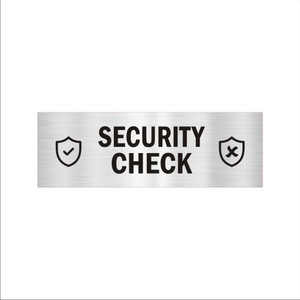 Mindcraftz Security Check Acrylic Signboard 12 x 4 inches Medium Size ...