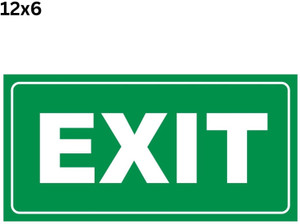 Vijay arts EXIT Signboard-Premium 5mm Sunboard &Vinyl Self Adhesive ...