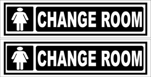 komstec Change Room Sign Board for Mall, Shop Sunboard 8x2 Inch ...