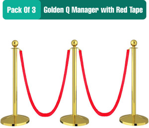 Ladwa Set of 3 Golden Finish Q Please (Q Manager) with 1.5m Black ...