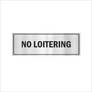 Mindcraftz Loitering Acrylic Signboard Silver Color English Emergency ...