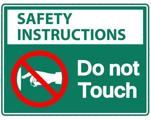RLDigitalUnits Safety Instructions Do Not Touch Sign Board Emergency ...