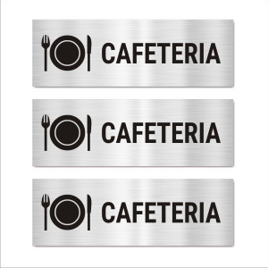 Mindcraftz Cafeteria Acrylic Sign Board Silver Color Emergency Sign ...