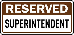 RLDigitalUnits RESERVED SUPERINTENDENT SIGN BOARD Emergency Sign Price ...