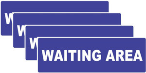 VAAIMAI Wating Area Sticker, Vinyl UV Printed, 12X4 IN, Safety Signage ...