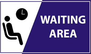 WallDesign Waiting Area Sign Board 12in x 7in For Offices Banks Clinics ...