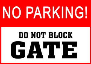 Gugan's No Parking Do Not Block Gate signage Emergency Sign Price in ...