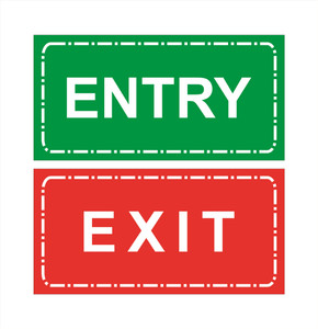 IDPZ Entry & Exit Signboard Print on 5mm Thick Sunboard Pack of 1 Set ...