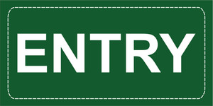 GOODPRINTZONE Gate Entry Sign Board Size 6"X 12" Inch 5mm Thick ...