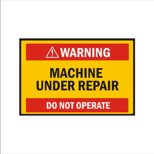 Mindcraftz Warning Machine Under Repair Do not Operate Single Yellow ...