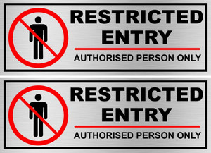 Ordershock Restricted Entry Authorised Person Only Sign For Factory ...